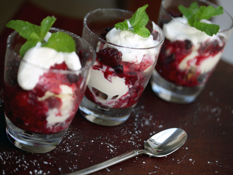 Mixed Berry & Ice Cream Sundae